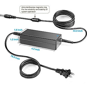 Kircuit AC DC Adapter Compatible with MSI Optix G32C4 CDA6 31.5" G32C4W 32 inch Curved 1920x1080 HDMI DP 165Hz 1ms FreeSync LCD Gaming Monitor OPTIXG32C4 OptixG32C4W Power Supply Cord Cable Charger