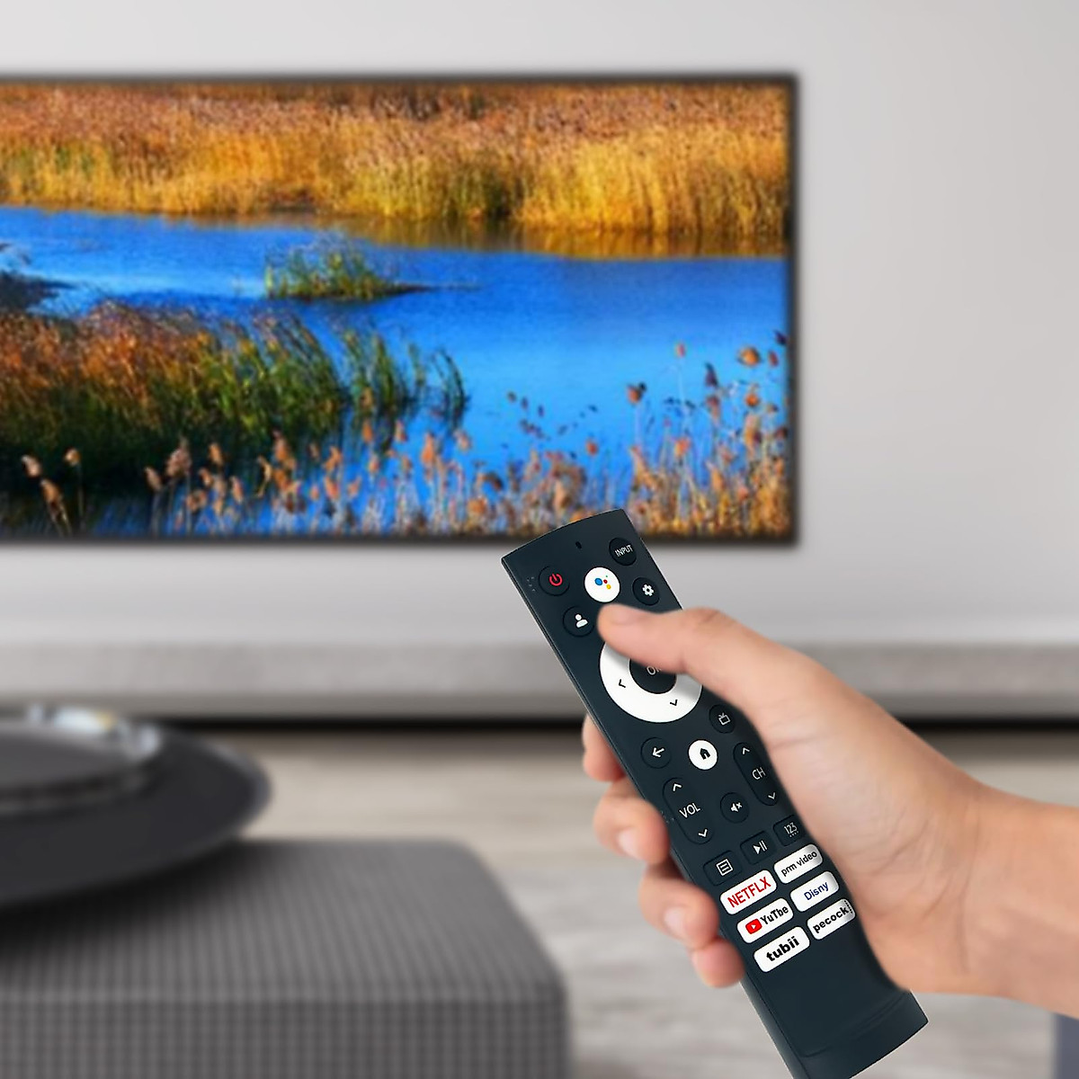 ERF3V90H 299843 Voice Command Remote Control Replacement compatible with Hisense Android Smart TV 65A65H 75A6H 55U7G 85U7H 75U65H 85A66GUA 65U7G 75U6H 55U8H 65A6H 55U7H 75U68H 75U7H 43A53FUA 43A68H