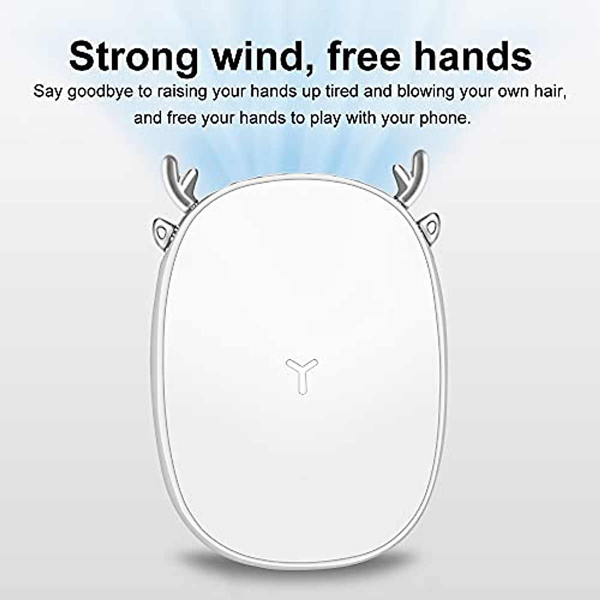 VR-robot Portable Hanging Neck Fan, Hands Free Air Cooler USB Rechargeable Personal Wearable Cooling Neck Fan, Adjustable Lanyard 3 Speed Mini Handheld Fan for Office,Camping,Travel,Outdoor