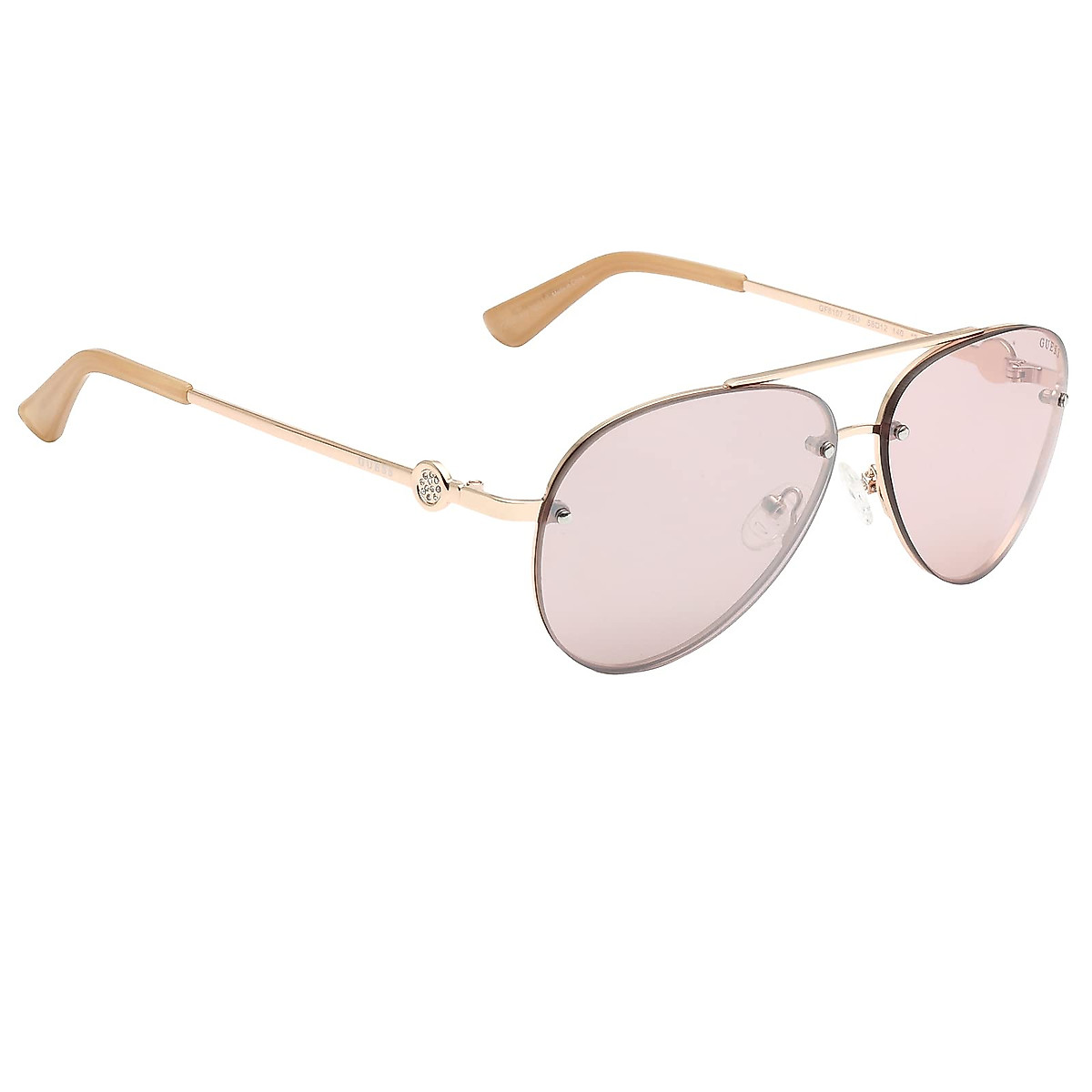 GUESS GF6107 Shiny Rose Gold/Bordeaux Mirror One Size