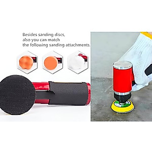 2 3-inch Mini Orbital Sander da sander Air Dual Action Sander Air Polisher Super Smooth and Swirl Freely for Auto Body Work (RED)