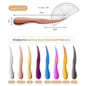 ADORAMBLING Shrimp Deveining tool Multi-Colored Shrimp Deveiner Tool Stainless Steel Shrimp Peeler and Deveiner Tool Seamless Shrimp Peeler for Easy Shrimp Deveining (Rose Gold)