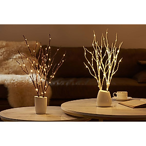 Birchlitland Lighted Brown Branches 18IN 70L Warm White Fairy Lights, LED Willow Branch Lights with Timer Battery Operated for Home Bedroom Living Room Vase Decoration