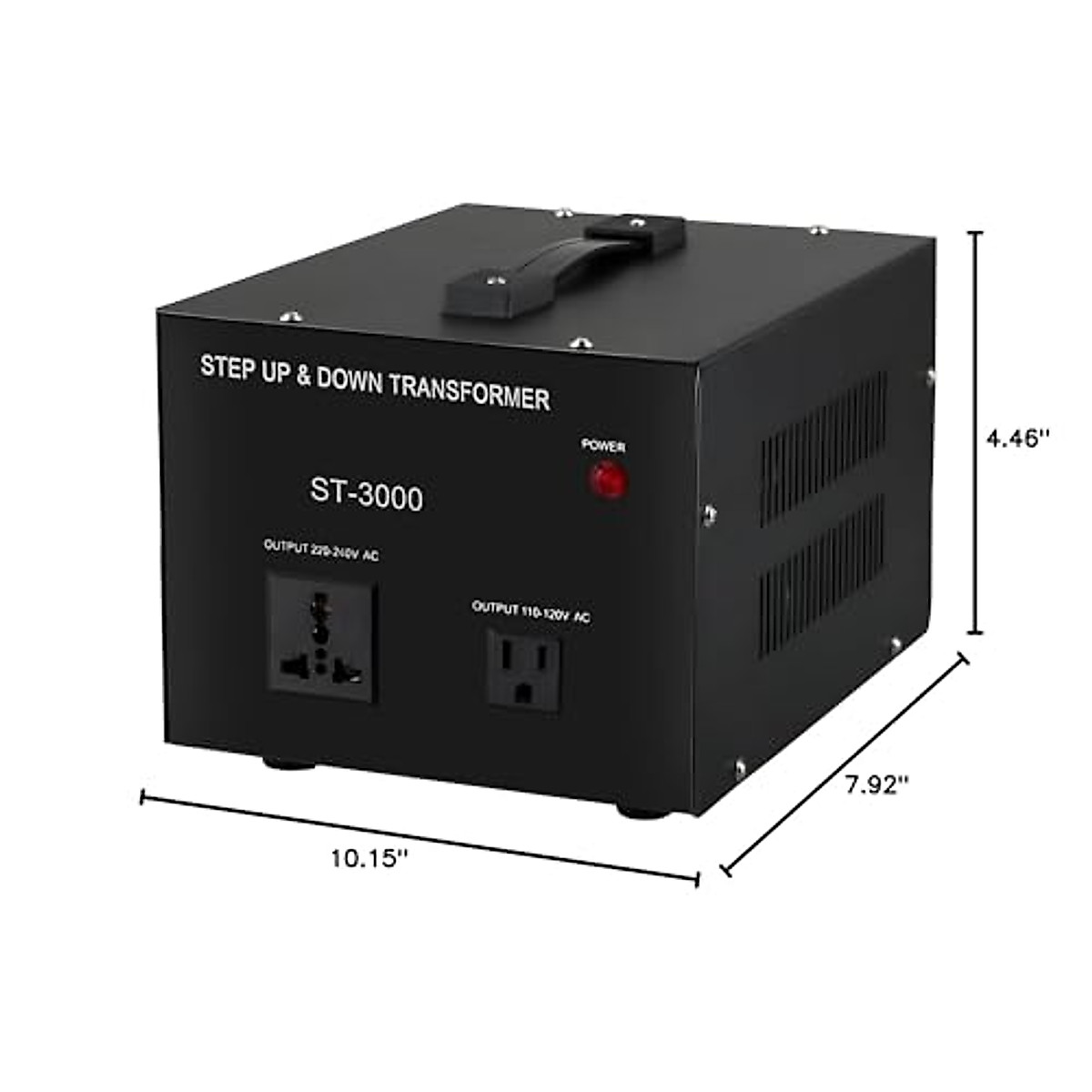 Yaeccc Voltage Converter Transformer, Step Up/Down (220V to 110V, 110V to 220V) - Efficient Power Conversion for International Travel and Home Use (3000W)