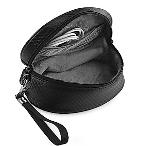 Geekria Headphones Pouch Compatible with Sennheiser, JBL, Skullcandy, Soundcore, Bose Headphones Case, Replacement Protective Travel Carrying Bag with Cable Storage (Black)