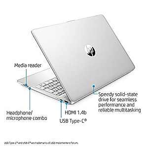 HP 15-inch Touchscreen Laptop, AMD Ryzen 3 3250U, 8 GB RAM, 256 GB SSD, Windows 11 Home in S Mode (15-ef1020nr, Natural Silver)