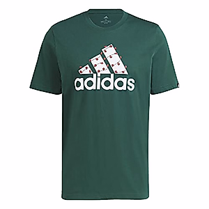 adidas Holiday Lights Tee Collegiate Green/White XL