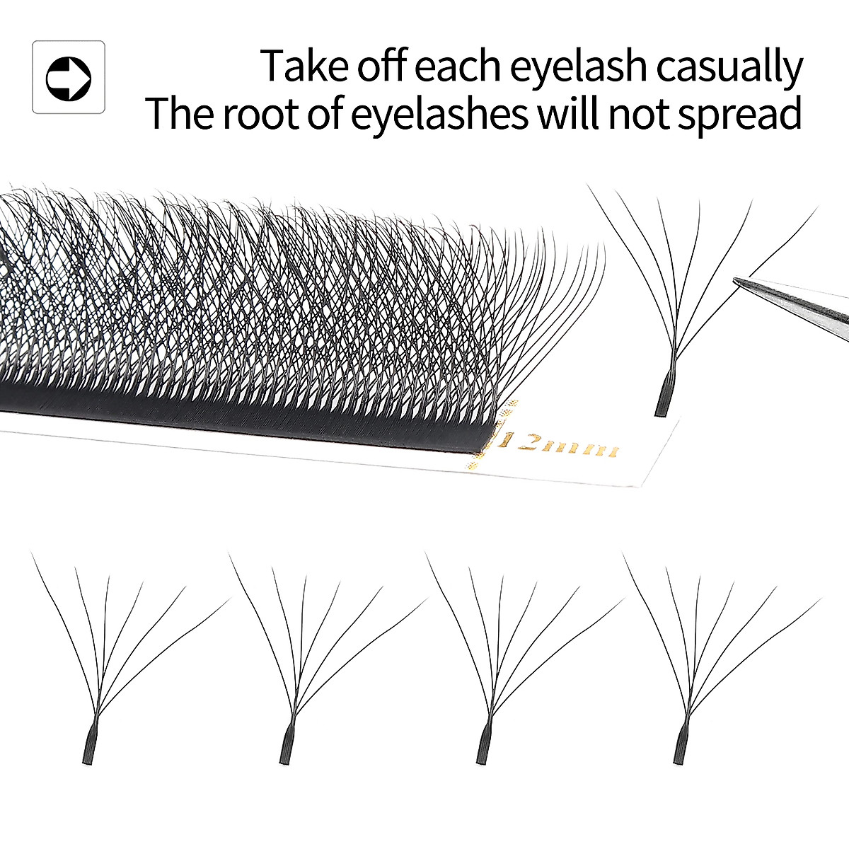 W Eyelash Extension 6D Volume Premade Fans 0.07 D Curl 8-15mm mix W Lashes Matte Black Lash Extensions Easy Fans W Shape Eyelash yy Eye Lashes(6D-0.07D-8-15mm Mix)