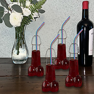 merrimix Extra Large 8oz (250ml) Novelty Wine Glass Creative Funny Unique Adult Tequila Cocktail Birthday Bachelorette Parties Naughty Gag Quiky Party Gift Stemless