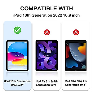 BENTOBEN for iPad 10th Generation Case, iPad 10.9 Case 2022 with Kickstand Glitter Sparkly 3 Layers Rugged Shockproof Protective Tablet Cover Case for iPad 10.9 Inch 2022 Release, Rose Gold