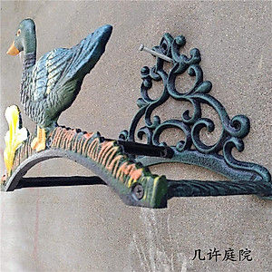 Retro cast Iron Duckling Water Pipe Rack Water Pipe Bracket Gardening Frame Painted Mural Courtyard Garden Water Pipe Storage Rack
