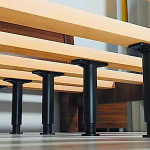 Bed Frame Support Legs Adjustable: Sofa Couch Center Brackets Replacement Reinforcement Parts Furniture Slats Board Leg Feet (8.66-16.53, Black-C)