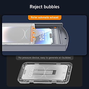 2 Pack Privacy Screen Protector for iPhone 14 Pro Max 6.7 inch,Sensor Protection,Auto Dust-Elimination Installation,Dynamic Island Compatible,Case Friendly Tempered Glass Film,[9H Hardness] (14 Pro Max HD)