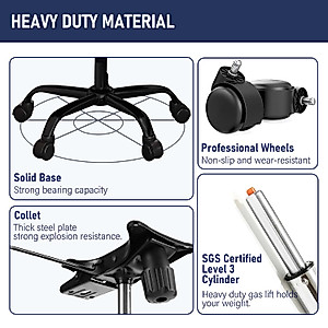 Ergonomic Office Chair High Back Home Office Desk Chair with Wheels Computer Chair with Lumbar Support PU Leather Executive Office Chair，Brown