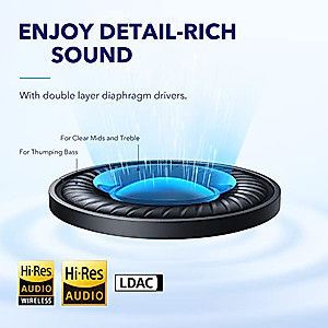 soundcore by Anker Space Q45 Adaptive Active Noise Cancelling Headphones, Reduce Noise by Up to 98%, 50H Playtime, App Control, LDAC Hi-Res Wireless Audio, Comfortable Fit, Clear Calls, Bluetooth 5.3