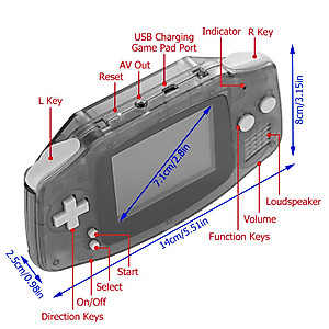 DREAMHAX Two Players Retro Game Console + Game Pad, with 2.8 Inch Screen 400 Retro Games, Double Players Rechargeable TV Connectable, Handheld Game Console Video Games (White)