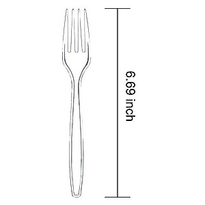 Liacere 360 Pieces Clear Plastic Forks - Heavyweight Disposable Forks - 6.7inch Heavy Duty Clear Cutlery - Plastic Utensils - Perfect for Parties and Restaurants