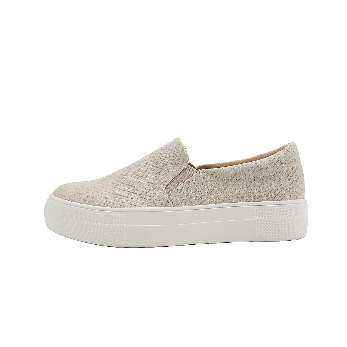 Soda TOPSHOE ave- Hike Platform Slip- On Sneaker w/Cushion Foam (L-Stone Cobra, Numeric_7_Point_5)