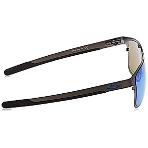 Oakley Men's OO4123 Holbrook Metal Square Sunglasses, Matte Gunmetal/Prizm Sapphire Iridium Polarized, 55 mm