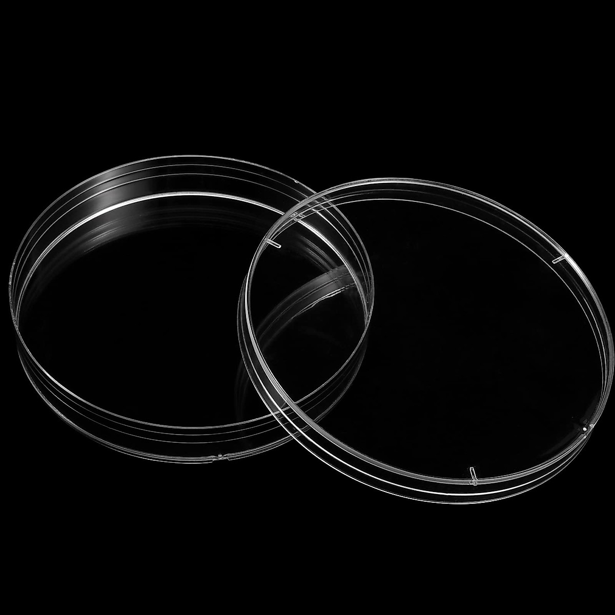 50 Pack Petri Dishes with 100 Pcs Lids, 90 x 15 mm Disposable Sterile Petri Dishs, Plastic Clear Petri Dishs, Lab Petri Dishes with 3ml Transfer Pipettes