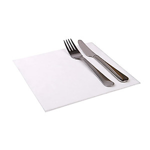 Restaurantware Luxenap 15.8 x 15.8 Inch Linen-Feel Napkins 25 airlaid Disposable Napkins - Sustainable Durable White Paper Square Paper Napkins For All Kinds Of Events