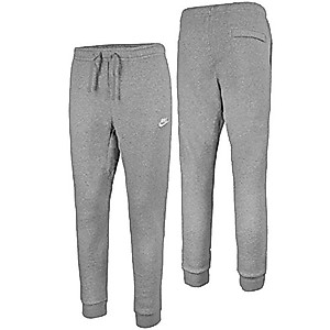 Nike Men's Sportswear Club Joggers, Dark Grey Heather/White, X-Large
