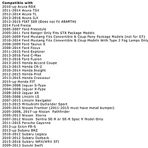 iJDMTOY Pair Selective Yellow Lens Fog Light Lamp Assemblies w/ 55W H11 Halogen Bulbs Compatible with Acura Honda, Compatible with Ford, Compatible WithNissan Subaru Suzuki etc