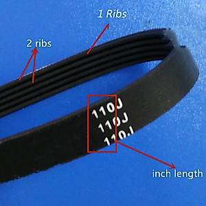 Geeyuu 5PJ1270, 1270J5 500J Washing Machine Drive Belts