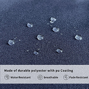 DYTXIII Outdoor Deep Seat Cushions Set 24 x 24 Inch for Patio Furniture,Water Resistant Chair Cushions Replacement Includes Seat Cushion & Back Pillow for Couch Sofa, Wicker Chair - Navy Blue