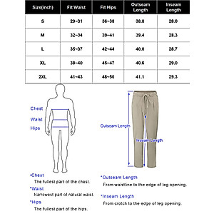 PJ PAUL JONES Men's Work Pants Elastic Waistband Casual Slim Fit Pleated Front Business Drawstring Tapered Pants Gray