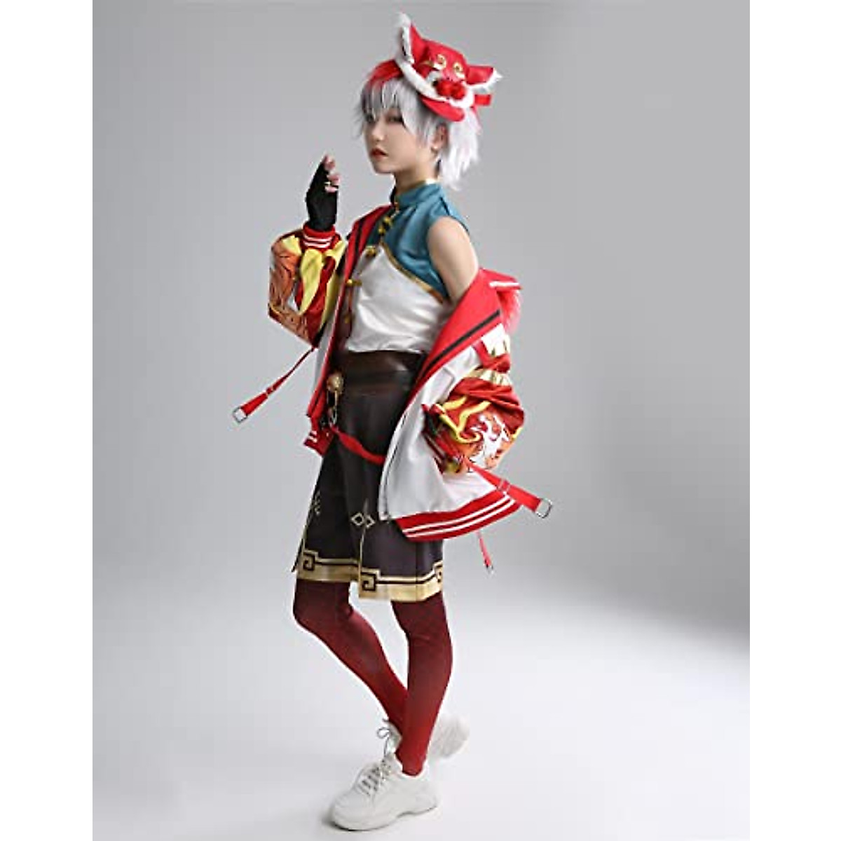 miccostumes Womens Game Sun Bin Cosplay Costume for Tiger New Year with Hat (Medium, Multicolored)