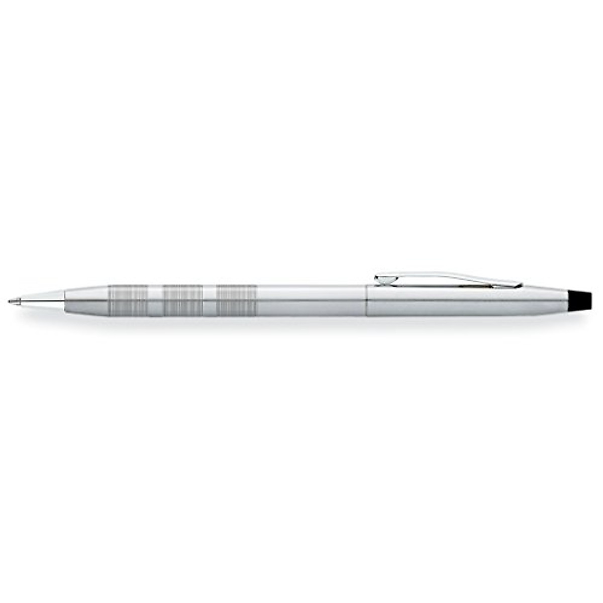 A. T. Cross Classic Century Trophy Ballpoint Pen Satin Chrome Black SelfServe Packaging