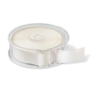 Clear with Initial Standard Rolled Address Labels - Set of 250 2 1/2" x 3/4" Rolled Labels with Clear Acrylic Dispenser