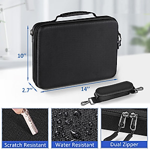 SITHON Hard Shell Laptop Shoulder Bag for 13.6-inch MacBook Air M3/A3113 M2/A2681 2024-2022, MacBook Pro 14 M4 Pro Max 2024 A3112 A3401 A3185, Shockproof Tablet Case Electronics Storage Bag, Black