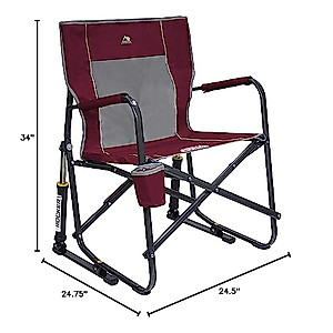 GCI Outdoor Freestyle Rocker Portable Rocking Chair & Outdoor Camping Chair, Cinnamon