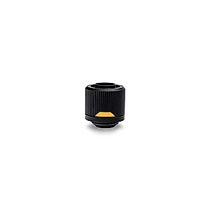 EKWB EK-Quantum Torque STC-12/16 Compression Fitting for Soft Tubing, 12/16mm (7/16" ID, 5/8" OD), Black, 4-pack