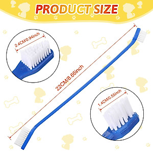 300 Pcs Pet Toothbrush Bulk Dog Double Sided Brushes Puppy Tooth Brushing Kit Soft Bristles Long Handle Dog Tooth Brush for Small Dog Cat Puppy Teeth Cleaning Oral Dental Care Supplies (10 Colors)