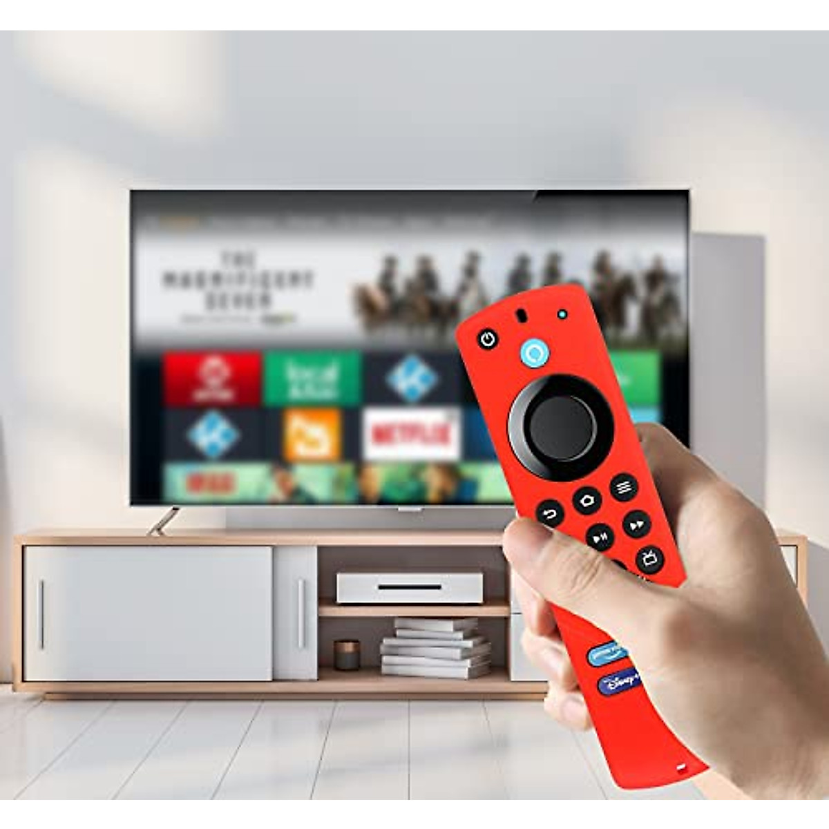 TOKERSE 3 Pack Remote Cover for FireStick 3rd Gen 2021 / 4K Max 2021 - Silicone Case for FireSticksticktv 4K+ 2021 Voice Remote Case Cover Sleeve Skin with Lanyard - Red Blue Purple