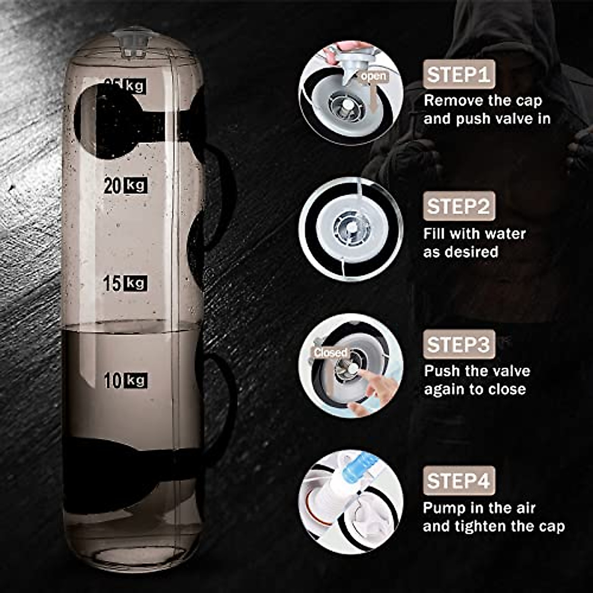 Water Weights Aqua Bag, Workout Sandbag Alternative Strength Training Sand Bag Portable Stability Fitness Equipment – Ultimate Core and Balance Training for Home Gym – 55 LBS