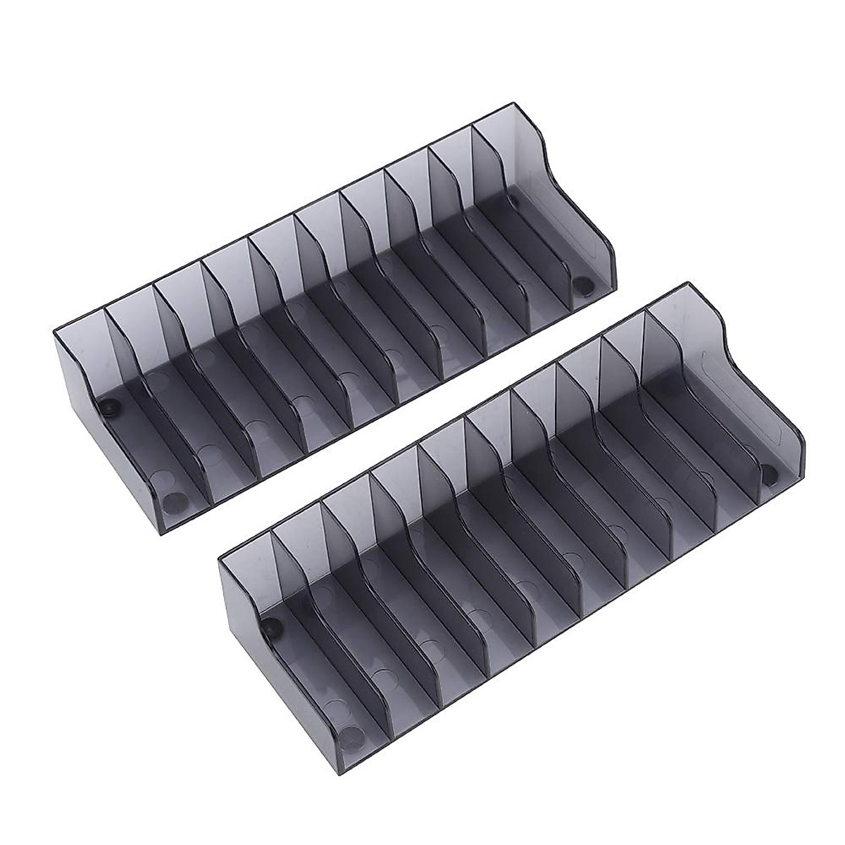 Wuqioei Game Disc Rack, 2 PCS Game Disc Stand with 10 Slot for PS4/SLIM/PRO Game, Large Capacity Game Card Storage Bracket Box Game CD Storage Holder