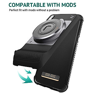 Casewe - Motorola Moto Z3 / Z3 Play Protective Flexible Bumper Case Cover/Compatible with Moto Mods - All Matte Black