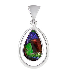 Starborn Ammolite Sterling Silver Pendant