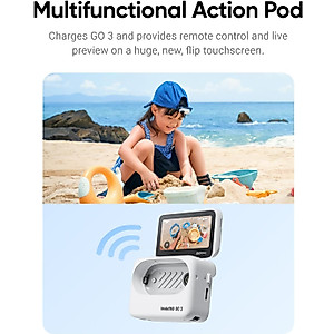 Insta360 GO 3 64GB – Waterproof Tiny Mighty Action Camera with 2.7K 2720 Video, FlowState Stabilization, AI Editing, Action Pod|Bundle Includes Mount Adapter Compatible with GoPro Mounting Ecosystem
