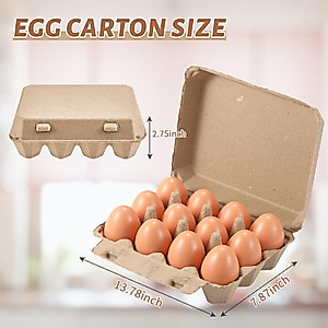 Egg cartons,20 pack chicken egg cartons,Egg cartons 12 count, Classical 3x4 Style Holds Up to One Twelve used as a pulp fiber egg carrier for household, kitchen and farmhouse egg storage containers