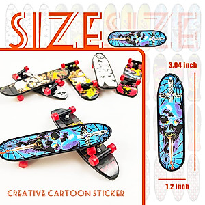 38 Pieces Finger Skateboards Toy Skateboard Fingerboards Mini Skateboards for Fingers Creative Fingertips Movement Party Favors Novelty Toys Decorations Supplies for Teens and Adults, Random Style