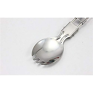 round Table Set for 8 Portable Folding Dual-use Cutlery Spoon Steel Spoon Stainless With Fork Fork Kitchen，Dining & Bar Dining Table with Storage Set for 4