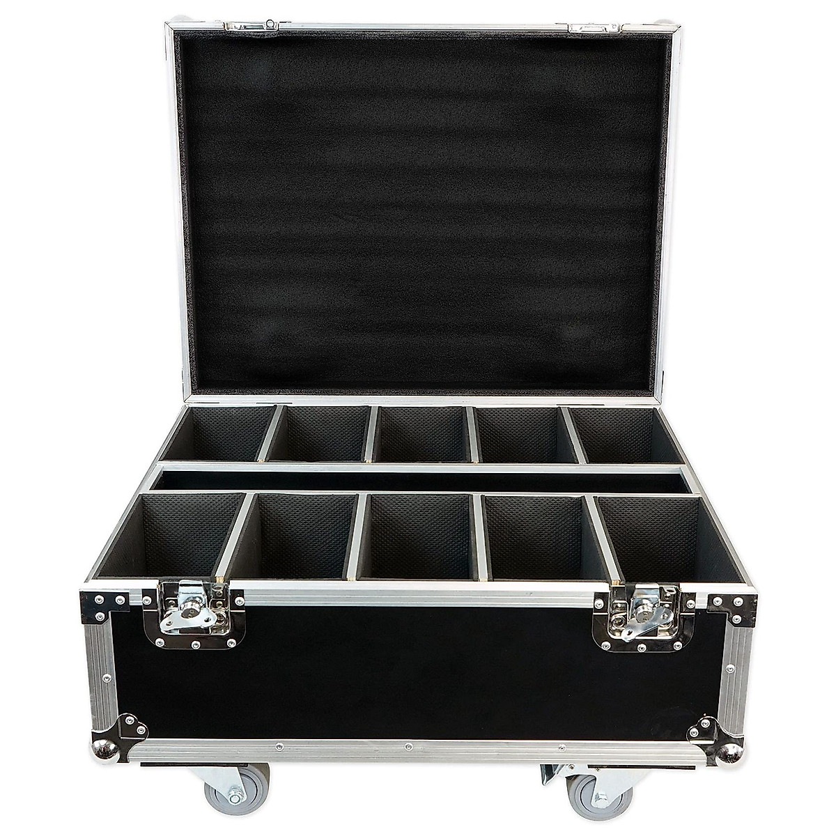 Rockville Charging Road Case for (10) Battery PAR 50 Lights