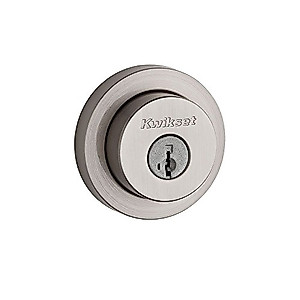 Kwikset 158 Round Single Cylinder Deadbolt featuring SmartKey in Satin Nickel