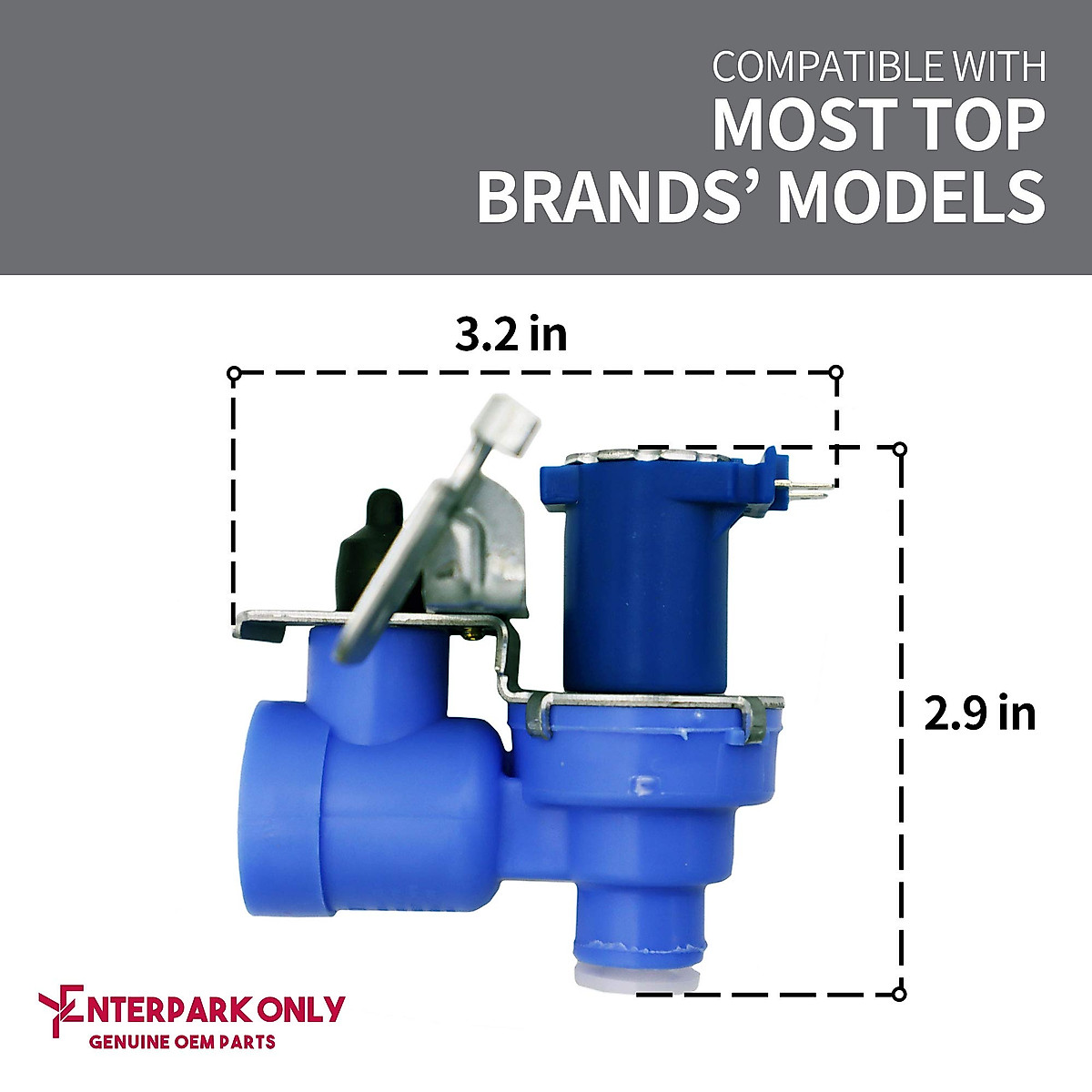 MJX41178908 New OEM Production for LG Refrigerator Water Inlet Valve Replacement Part by ENTERPARK Replaces AP4451762 PS3536019 AH3536019 by ENTERPARK