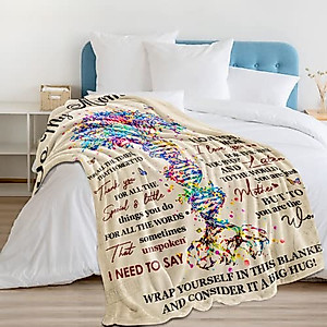 Birthday Gifts for mom, to My Mom Birthday Gifts, Mom Birthday Gifts from Daughter, I Love You Mama Gifts Blanket, Mothers Day Decorations Gifts Super Soft Cozy Flannel Throw Blanket 60" X 50"
